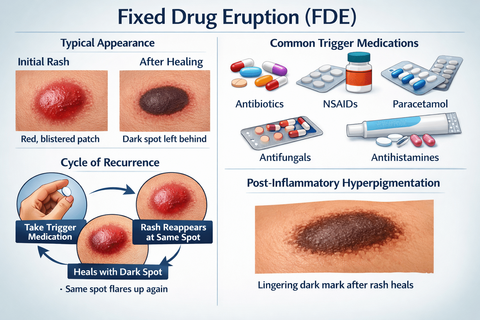 Fixed Drug Eruptions: Causes, Diagnosis & Treatment